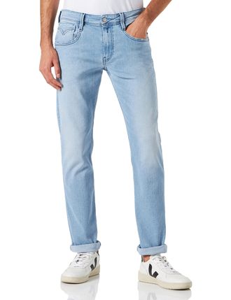 Replay Herren Anbass Jeans, 010 Light Blue, 28W / 34L EU