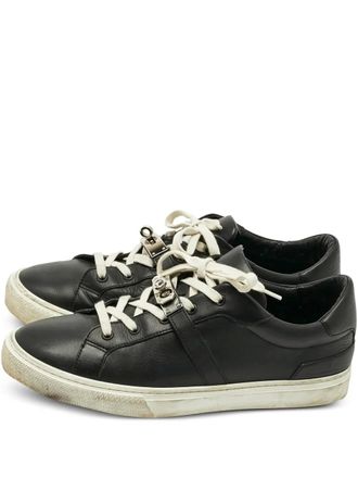 Herm&egrave;s Sneakers mit Schnallenverschluss - Schwarz