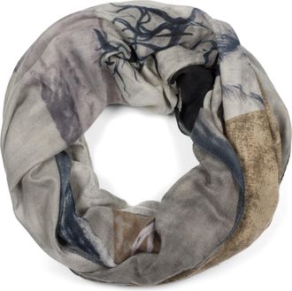 styleBREAKER Schlauchschal Loop Schal mit Hirsch Print