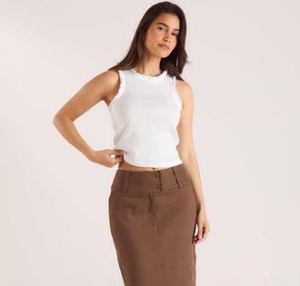 Lounge D&eacute;bardeur &agrave; Franges - Blanc - 36