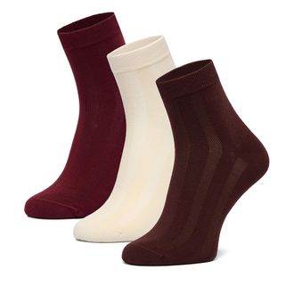 Nine West Kurze Socken Nine West CEO_BR_NW_25082_Z_AW25 (3 PACK) Dunkelrot