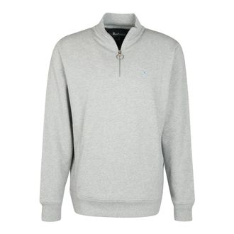 Barbour Homme, Sweatshirts et sweats à capuche, Gris, Taille: XL Pull à demi-zip gris Marl