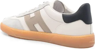 Hogan Logo-Patch Leather Sneakers - White
