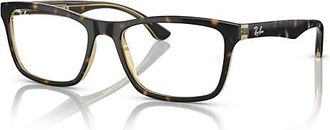 Ray-Ban Rb5279 Optics Havana Auf Gelb Transparent Fassung Klar Glas Polarisiert 55-18