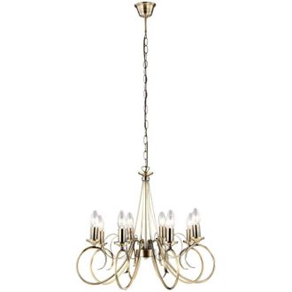 Globo Lighting Hochwertiger Kronleuchter altmessing H&auml;nge Pendel Leuchte Luster Decken Lampe Globo 69003-8