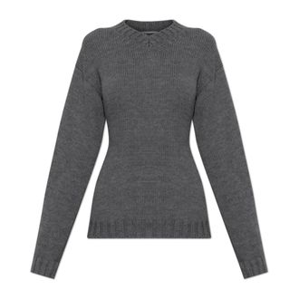 Jil Sander Femme, Pulls, Gris, Taille: 44 FR Pull en laine &agrave; col en V