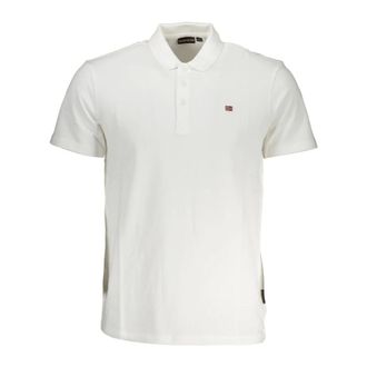 Napapijri Homme, Tops, Blanc, Taille: S Polo Manches Courtes Blanc Homme