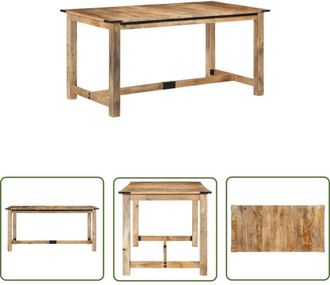 vidaXL The Living Store Esstisch 160x80x75 cm Massivholz Mango - Esstisch - Massivholzm&ouml;bel - Mangoholz - K&uuml;chenm&ouml;bel - Wohnzimmerm&ouml;bel