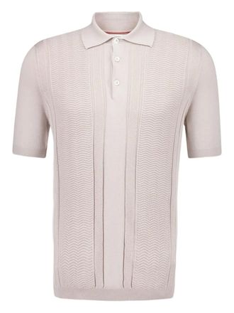Brunello Cucinelli Poloshirt mit Jacquardmuster - Nude
