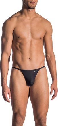 Olaf Benz Herren Tanga schwarz Mikrofaser/Funktion unifarben