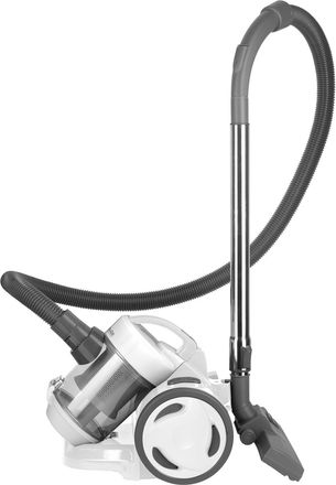 Silva Homeline Bodenstaubsauger, Weiß, Grau, Metall, Kunststoff, 43.5x118x23 cm, Gummiräder, einfaches Entleeren, Teleskoprohr, beutellos