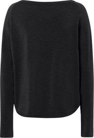 super.natural Langarmshirt Everyday Crew (Merino-Mix) schwarz Damen