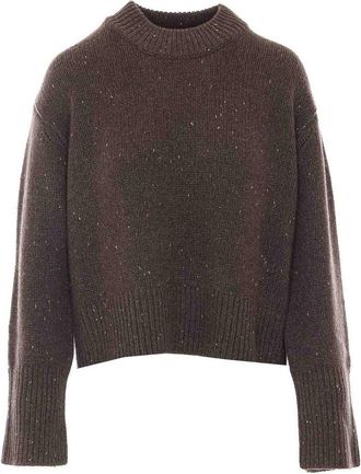 Lisa Yang Pull Col Rond - Marron