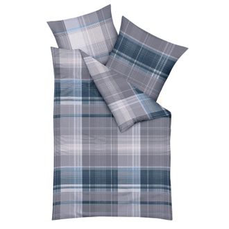 Kaeppel Biber Bettw&auml;sche Tonight Graphit 1 Bettbezug 135 x 200 cm + 1 Kissenbezug 80 x 80 cm