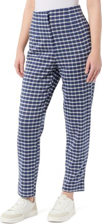 Ichi IHKATE Damen Hose Stoffhose Regular fit, Gr&ouml;&szlig;e:XS, Farbe:Medieval Blue Check (204151)