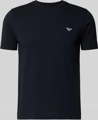 Emporio Armani T-Shirt mit Label-Stitching und Rundhalsausschnitt