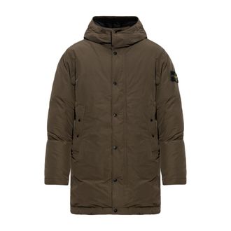 Stone Island Kapuzen-Daunenjacke - - Jackets - Herren - Gr&uuml;n - 2XL
