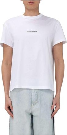 Maison Margiela Homme, Tops, Blanc, Taille: XL Short Sleeve Crew Neck TShirt