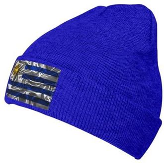 Generic Tricoté Bonnet Drapeau De LUruguay en Soie Classique Bonnets en Tricot Chaud Knit Beanie pour Sports Adultes Cyclisme