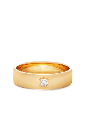 Monica Vinader bague Diamond Essential &agrave; design plat - Or