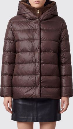 Herno Wasserabweisende Daunenjacke aus Nylon mit Shearling-Kapuze