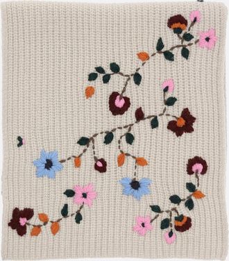 van Laack Schal mit handbestickte Bl&uuml;ten