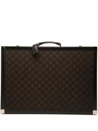 Gucci 2016-2025 Trunk Suitcase Reisetasche aus GG Canvas - Braun