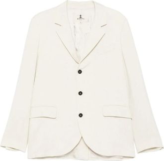 Barena Femme, Vestes, Blanc, Taille: 38 FR Blazer &agrave; revers crant&eacute;s