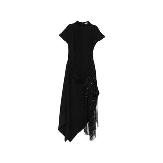 Staud Effie Sequin-embellished Fringed Maxi Dress