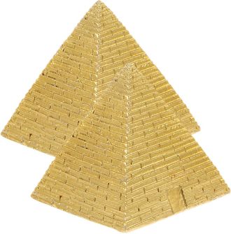 BESPORTBLE ARTSEWPLY 2 St&uuml;ck Retro &Auml;gyptisches Pyramiden dekorationsmodell aus Harz Kleine Schreibtisch Dekoration Nostalgisches Desktop Ornament in Gold