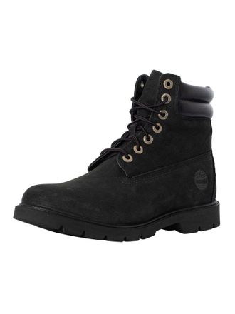 Timberland 6-Zoll-Lederstiefel Im Basic-Stil, Schwarz