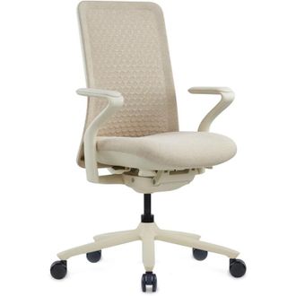 hjh OFFICE B&uuml;rostuhl / Drehstuhl VERVIO R&uuml;cken 3D Netzstoff / Sitz Stoff beige hjh OFFICE