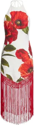Alice & Olivia Femme, Robes, Multicolore, Taille: 34 FR Robe mi-longue Mallory en lin