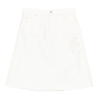 Marni Femme, Jupes, Blanc, Taille: 38 FR Jupe midi pliss&eacute;e asym&eacute;trique
