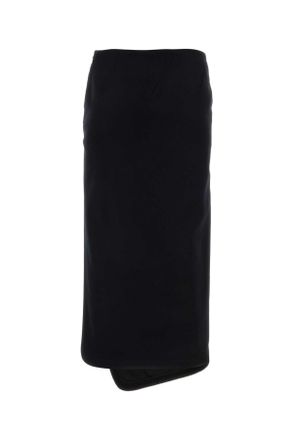 Ann Demeulemeester Womens Black Felt Oline Skirt Gonne