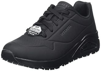 Skechers Femme Uno Sr Baskets, Black Synthetic, 37.5 EU