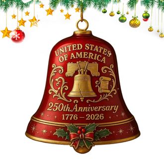 Generic Weihnachten für Partys im Freien, Schlafzimmer, Windowsills Holiday Yard | Weihnachtsbaumglocken, patriotische Glocken aus Metall für Baum | Zubehör f