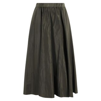 Aspesi Mia Midi Rock Milit&auml;rgr&uuml;n Elastisch - - Skirts - Damen - Gr&uuml;n - XS