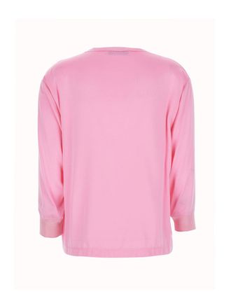 Jucca Womens Long Sleeve Top Pink Blouses Shirt