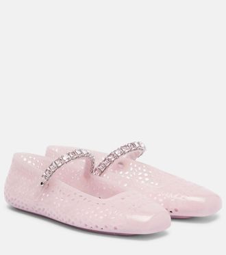 Jimmy Choo London Mary-Jane-Ballerinas Jelly mit kristallen