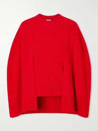 Toteme Kaschmirpullover Mit Cape-effekt - Rot