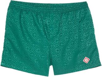 Casablanca Homme, Maillots de bain, Vert, Taille: M Monogram Jacquard Swim Shorts