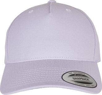 Flexfit Unisex 5-Panel Premium Curved Visor Snapback Cap Baseballkappe, Light Purple, one Size
