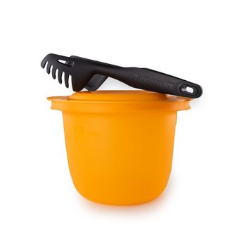 Tupperware Pastameister 3 L orange + Chef-Zange Pastazange schwarz