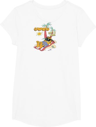 Garfield Lifes A Beach Retro Vintage Tropical Cat Nap T-Shirt