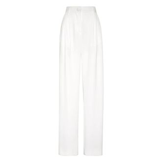 Philipp Plein Cady Faltenhose - - Trousers - Damen - Wei&szlig; - S