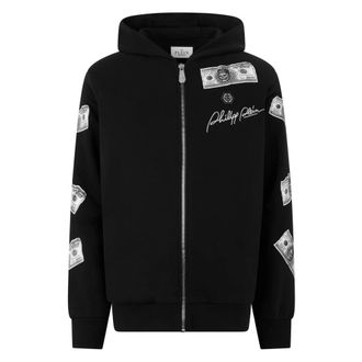 Philipp Plein Homme, Sweatshirts et sweats &agrave; capuche, Noir, Taille: 3XL Zip-throughs