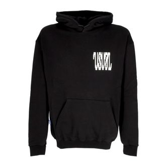 Usual Schwarzer Digi Hoodie mit Kordelkapuze - - Sweatshirts & Hoodies - Herren - Schwarzk - XL