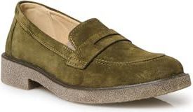 Pediconfort Mocassins Semelle Amovible Cuir Velours - Femme - Taille : 38 - Couleur : Vert