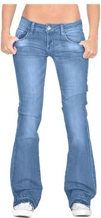 Generic Jean taille basse pour femme - Vintage - Pantalon &eacute;vas&eacute; - Pantalon stretch skinny en denim - Pantalon droit d&eacute;contract&eacute; - Pantalon &eacute;vas&eacute; confortable e
